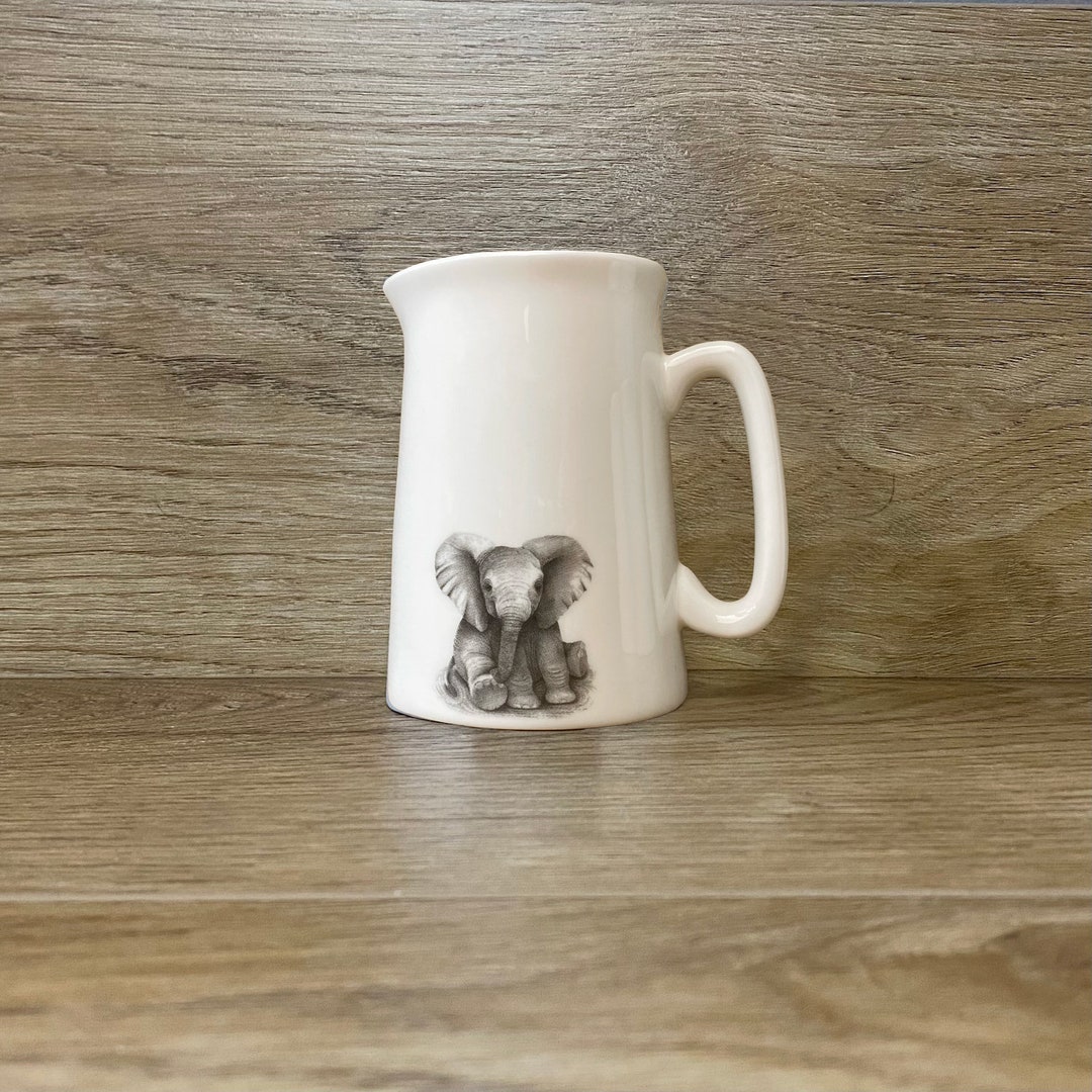Elsie Elephant Fine Bone China 1/2 Pint Jug - Etsy