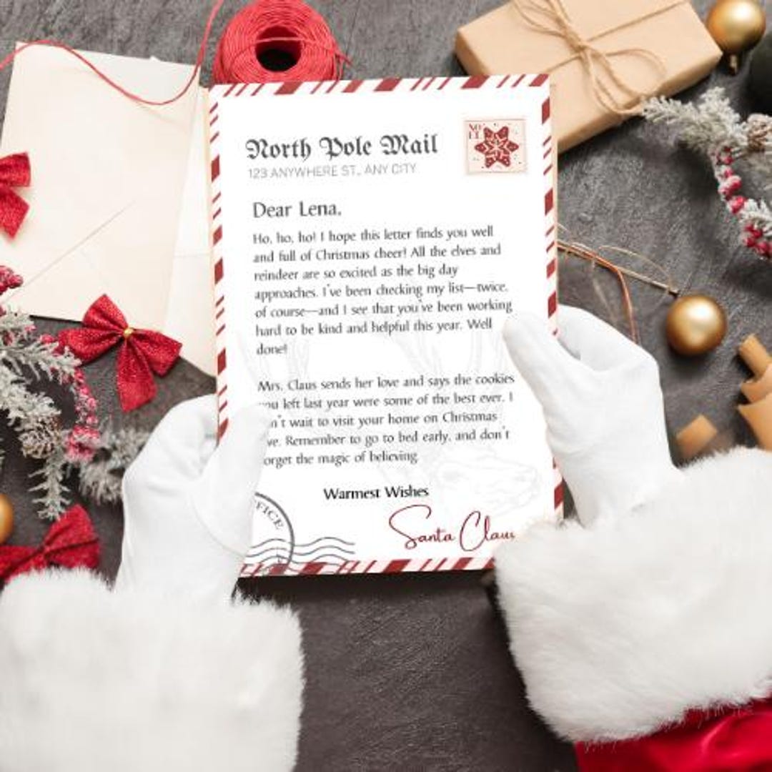 Letter From Santa L Santa Letter L Editable Letters From Santa - Etsy