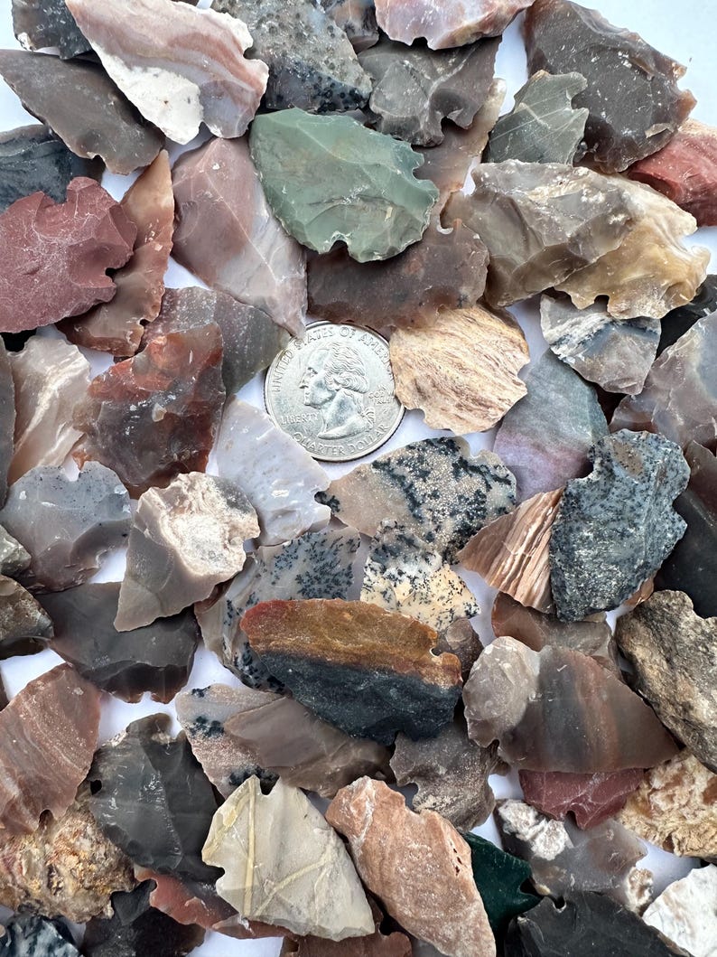 Modern Replica Jasper Arrowheads - 5 for 10 Dollars - Etsy