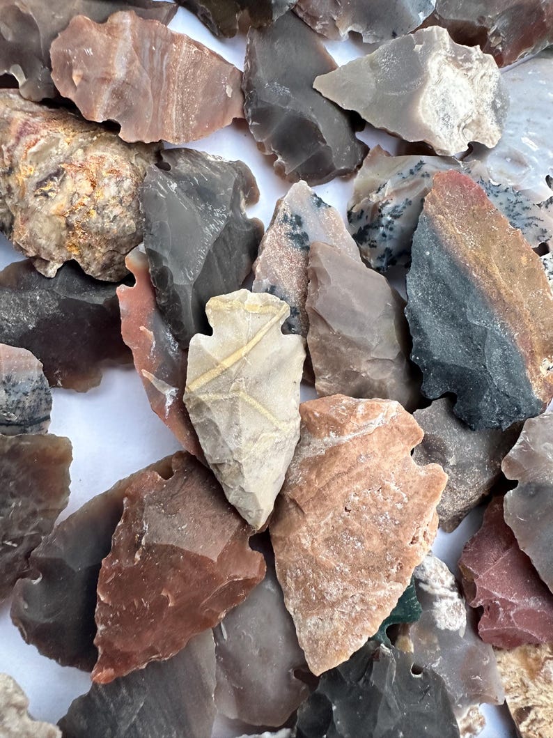 Modern Replica Jasper Arrowheads - 5 for 10 Dollars - Etsy
