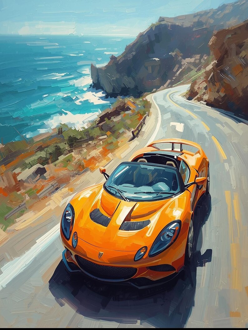 Abstract Sports Car Poster Set: Dorm Room Garage Art (digital Download ...