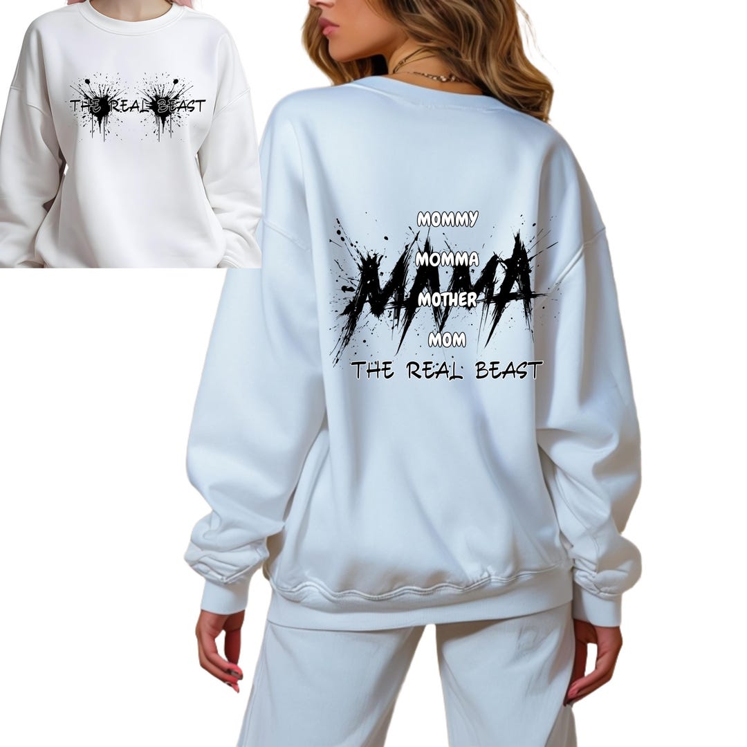 The Real Beast Mom Shirt - Mama Sweatshirt - Splashing Paint - Perfect ...