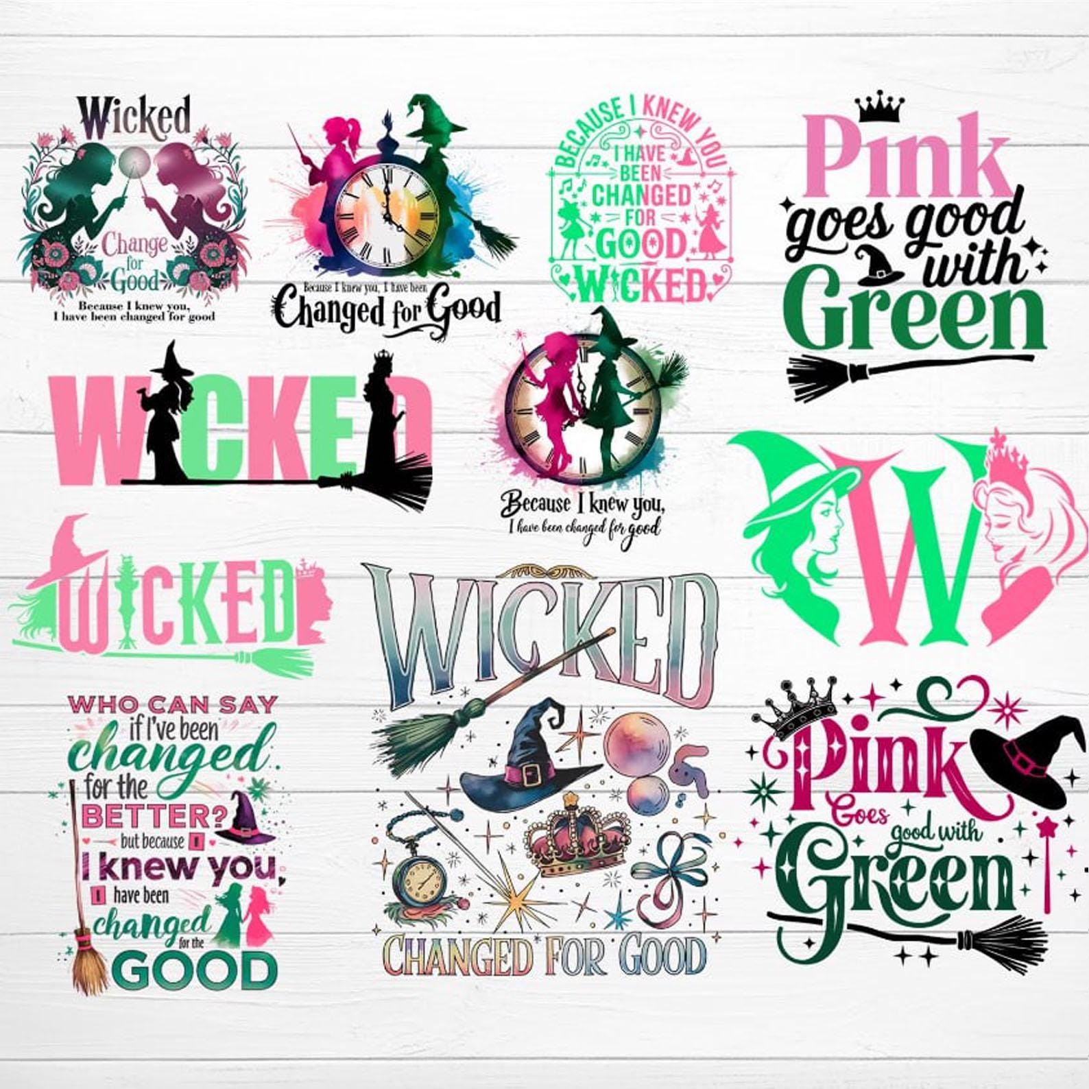 Bundle Wicked Movie SVG PNG, Wicked PNG, Wicked Vinyl, Wicked Cricut ...