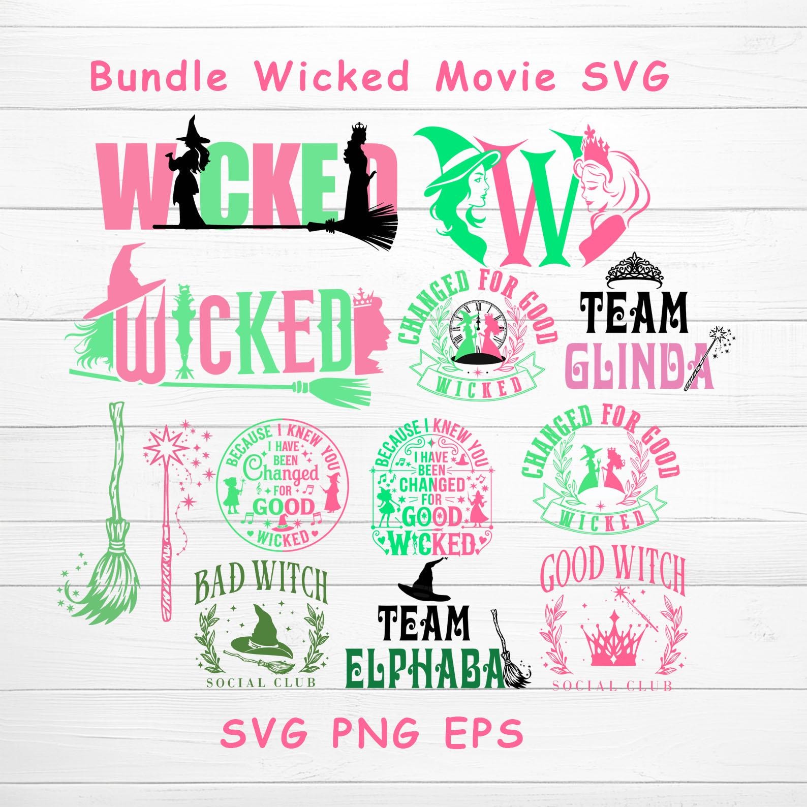 Wicked Movie SVG Bundle , Wicked PNG, Wicked Vinyl, Wicked Cricut ...