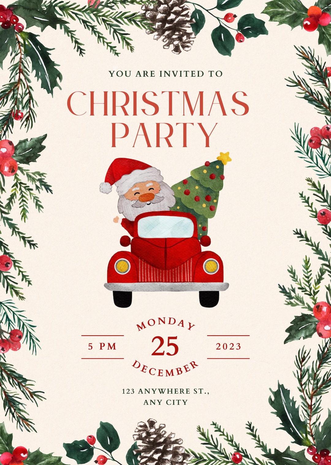 Christmas Invitation ( Download) - Etsy