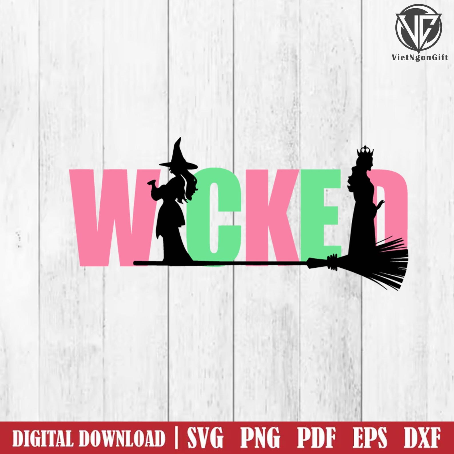 Wicked Svg, Wicked Cricut Cut Files, Wicked Movie SVG , Witch Pink and ...
