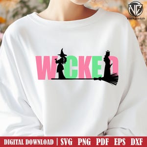 Wicked Svg, Wicked Cricut Cut Files, Wicked Movie SVG , Witch Pink and ...