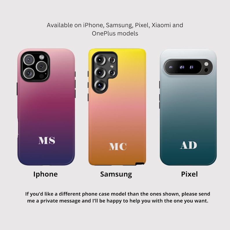 Custom Name Phone Case, Initials Color Cover Magnetic Samsung Galaxy ...