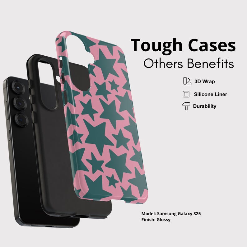 Star Pattern Phone Case for Samsung Galaxy S26 S25FE S24 S23 Ultra ...
