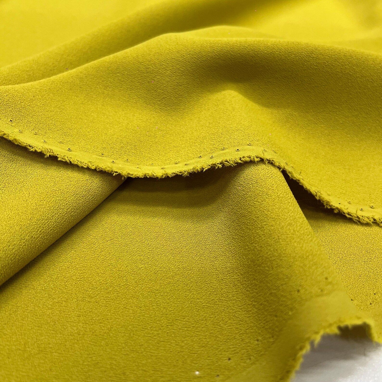 Olive Green Oscar Georgette Crepe Fabric – Elegant Material for Dresses ...