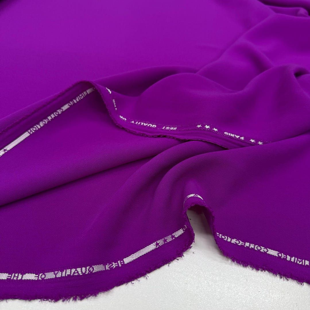 Fuchsia Purple Italian Crepe Fabric: Luxury Drapey Oscar Georgette (150 ...