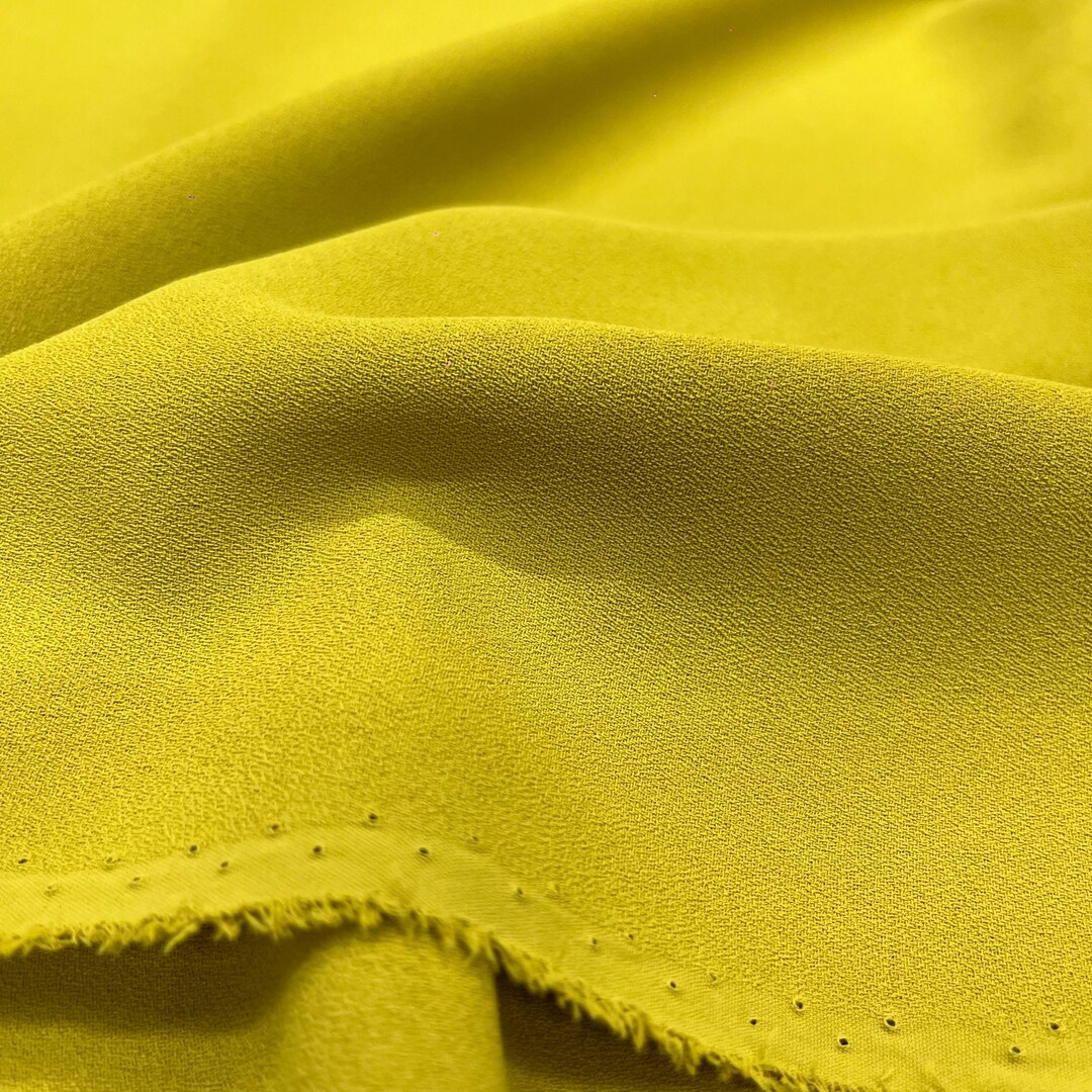 Olive Green Oscar Georgette Crepe Fabric – Elegant Material for Dresses ...