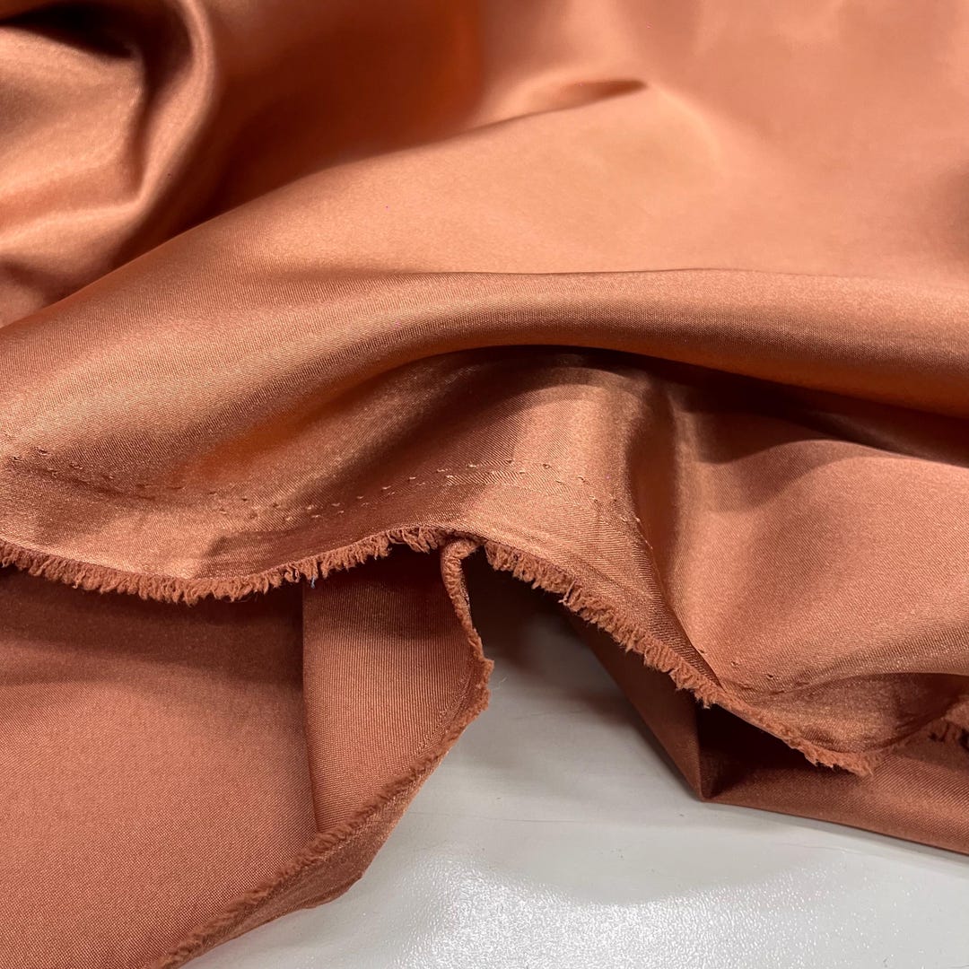 Copper Satin Fabric – Lightweight Drapey Shiny Material for Evening ...