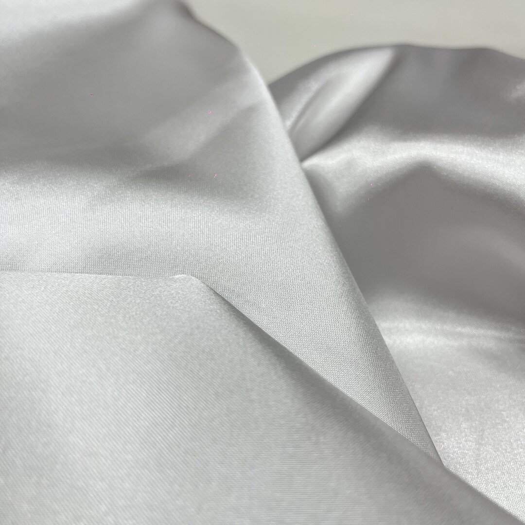 Off-white Satin Fabric, Double-width 150 Cm, Lightweight and Drapey ...