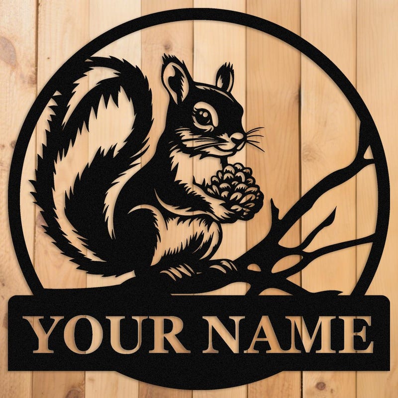 Squirrel Sign for Garden - Etsy UK