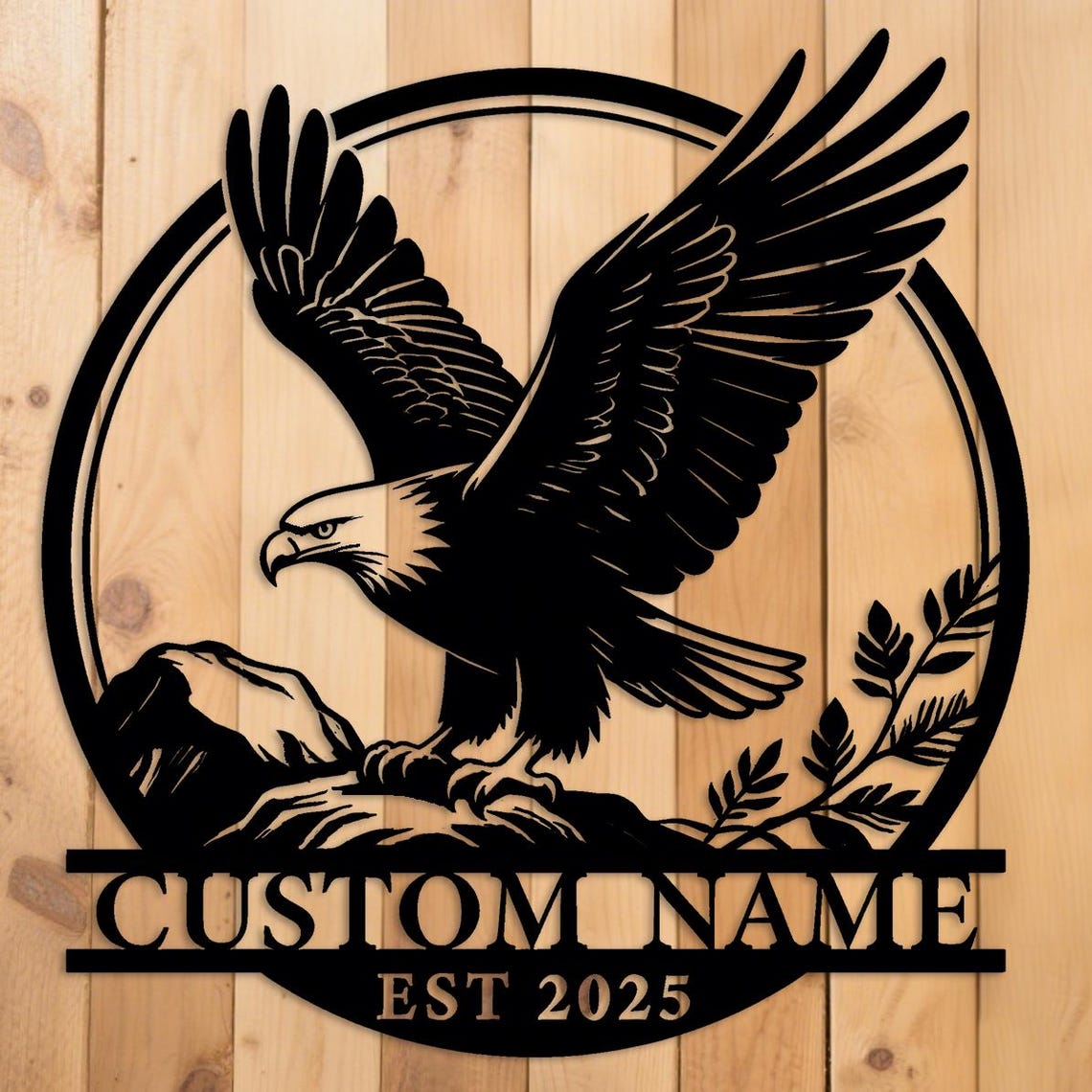 Custom American Eagle Metal Sign,personalized Eagle Mountain Wall Art ...