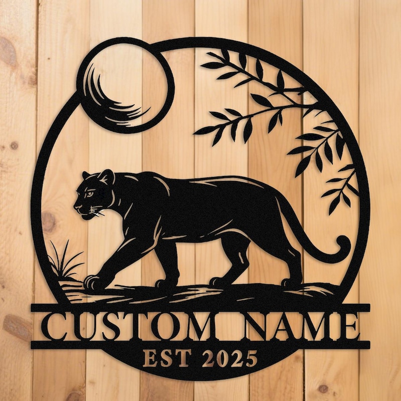 Custom Leopard Metal Sign - Etsy