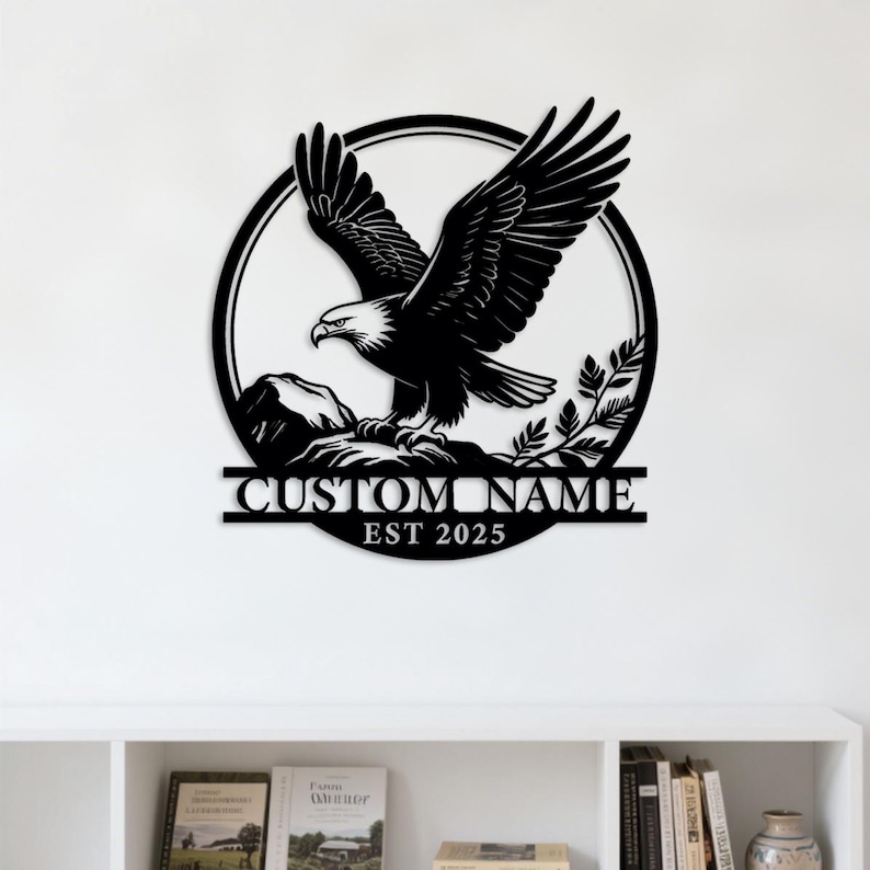 Custom American Eagle Metal Sign,personalized Eagle Mountain Wall Art ...