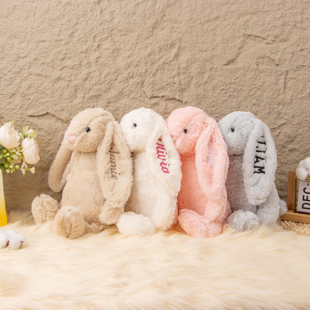 Personalized Plush Bunny Rabbit, Custom Embroidered Bunny Rabbit, Plush ...