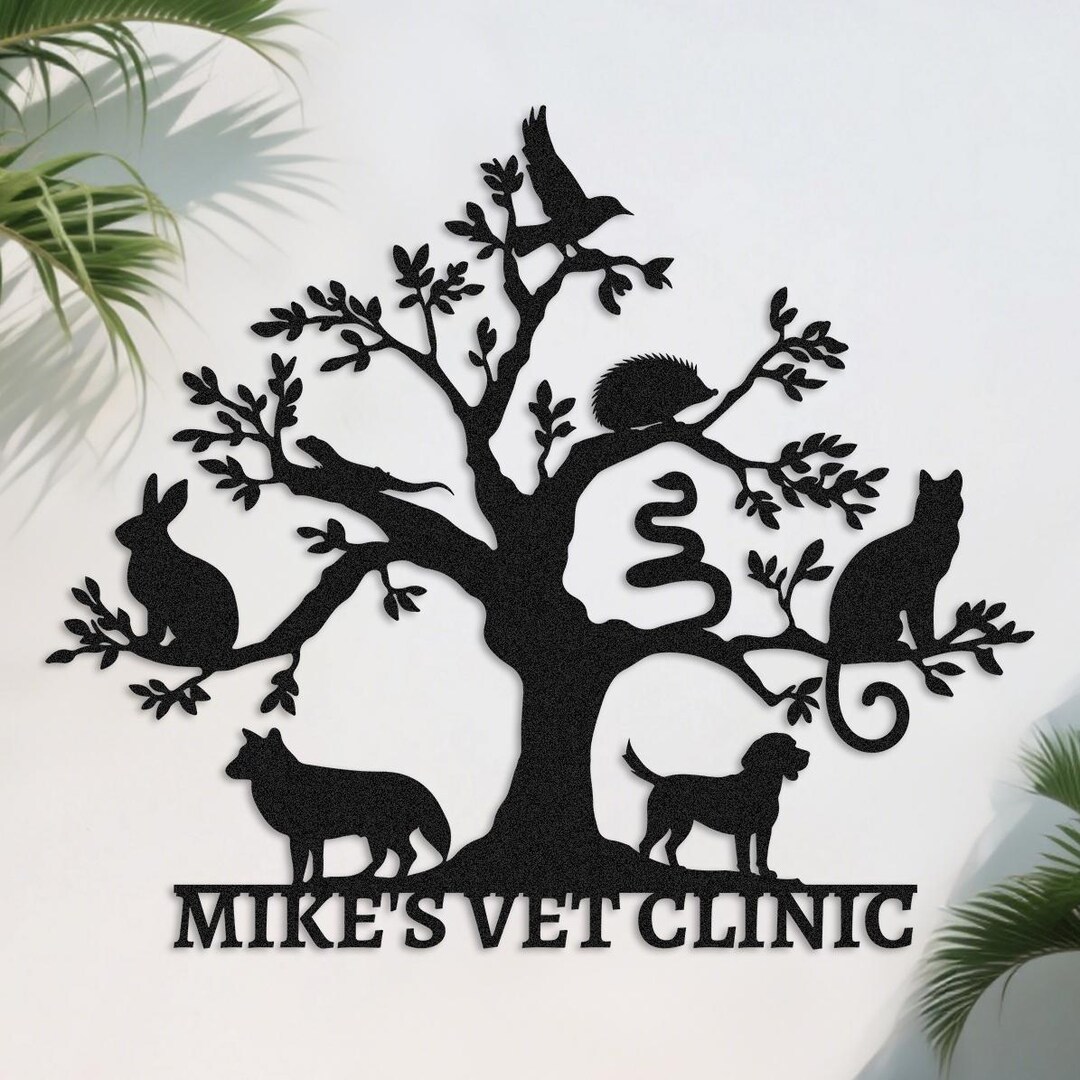 Personalized Metal Veterinary Sign: Custom Vet Clinic Decor - Etsy