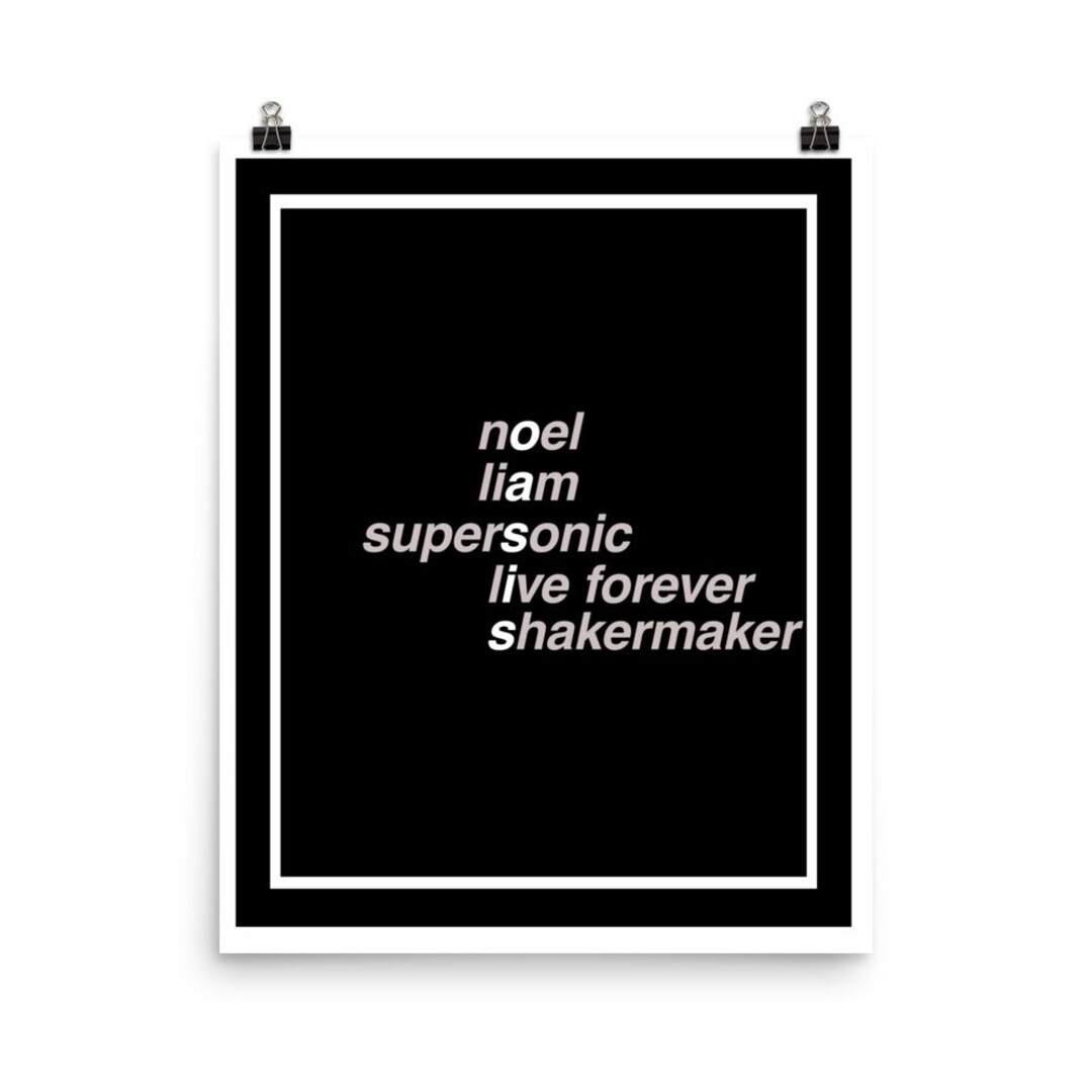 Oasis Definitely Maybe Poster - Etsy