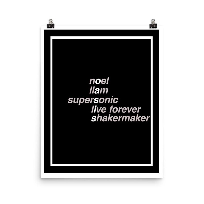 Oasis Definitely Maybe Poster - Etsy