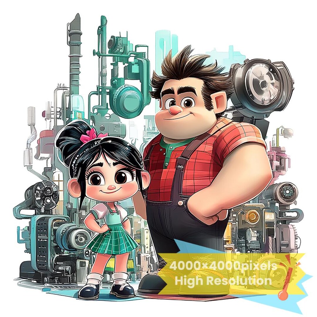Wreck-it Ralph Cartoon Characters, PNG SVG, High Resolution (digital ...