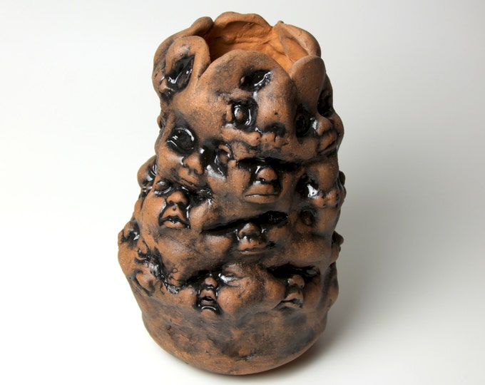 Ceramic Vase A Pile of Heads Scary Doll Art - Etsy