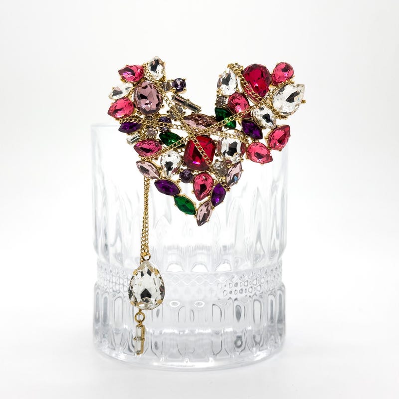 Art Deco Heart Brooch/pin - Etsy