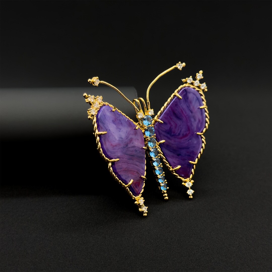 French Vintage Butterfly Brooch, Party Brooch, Birthday Gift, Summer ...