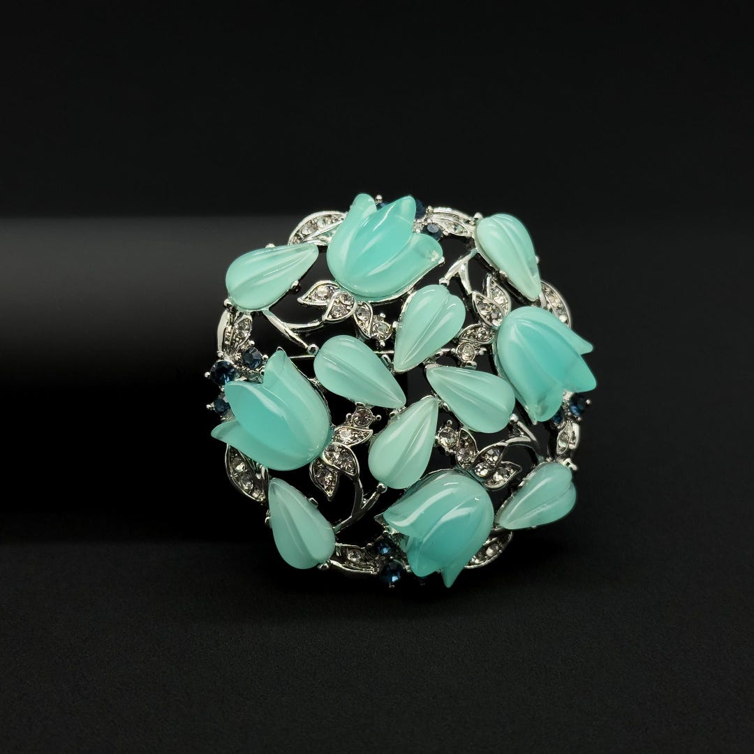 Exquisite and Luxurious Lily of the Valley Brooch, French Brooch ...