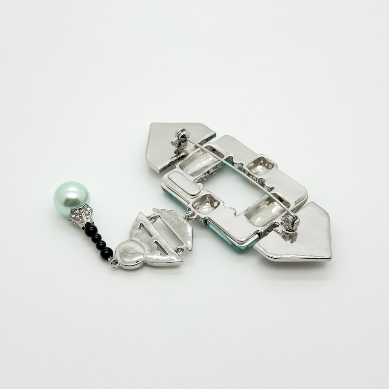 Creative Pearl Pendant Brooch, Unique Brooch, Art Deco Brooch - Etsy