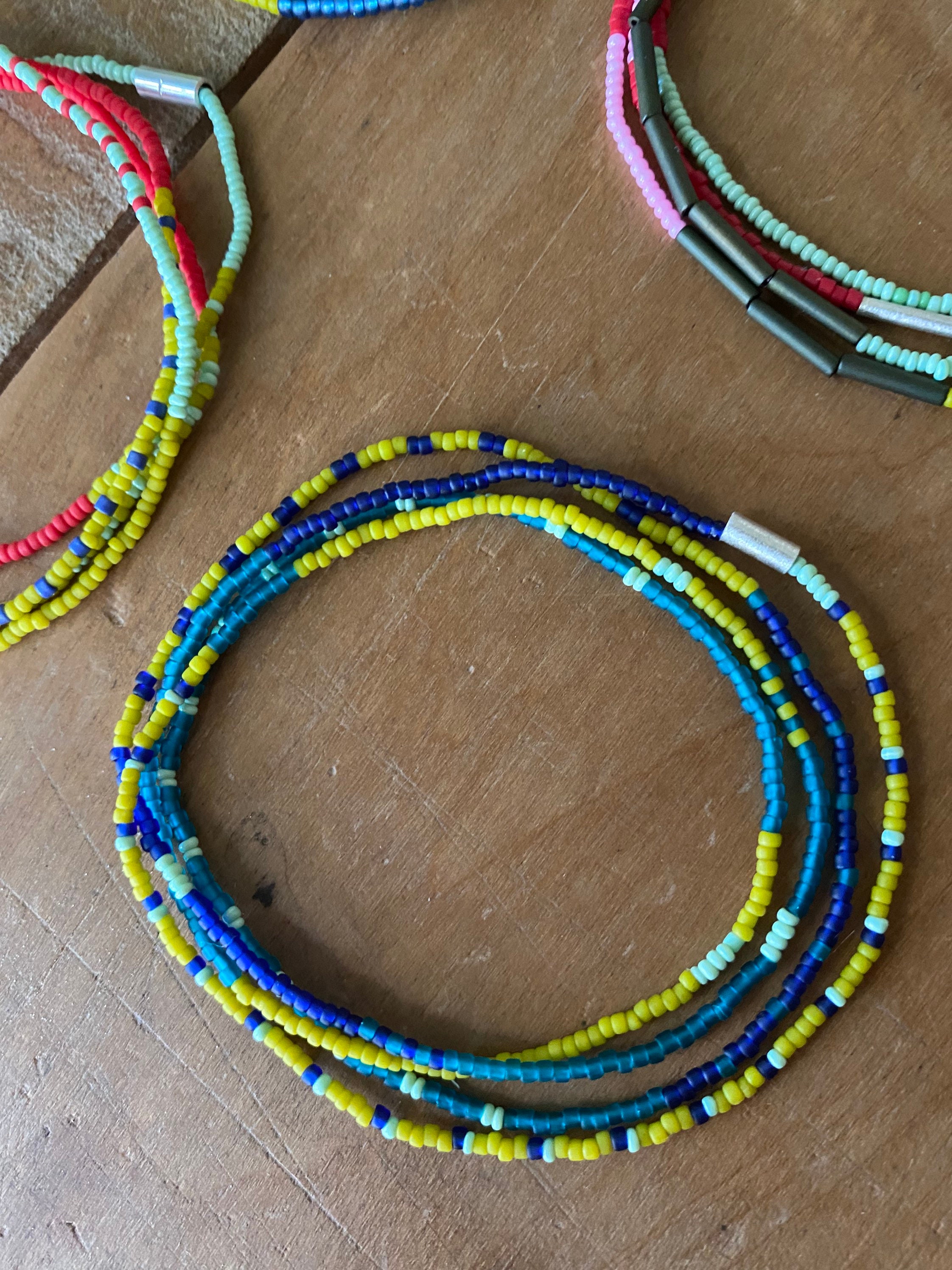 Seed Bead Necklaces Layering Necklaces Mood Necklaces Layer Boho ...