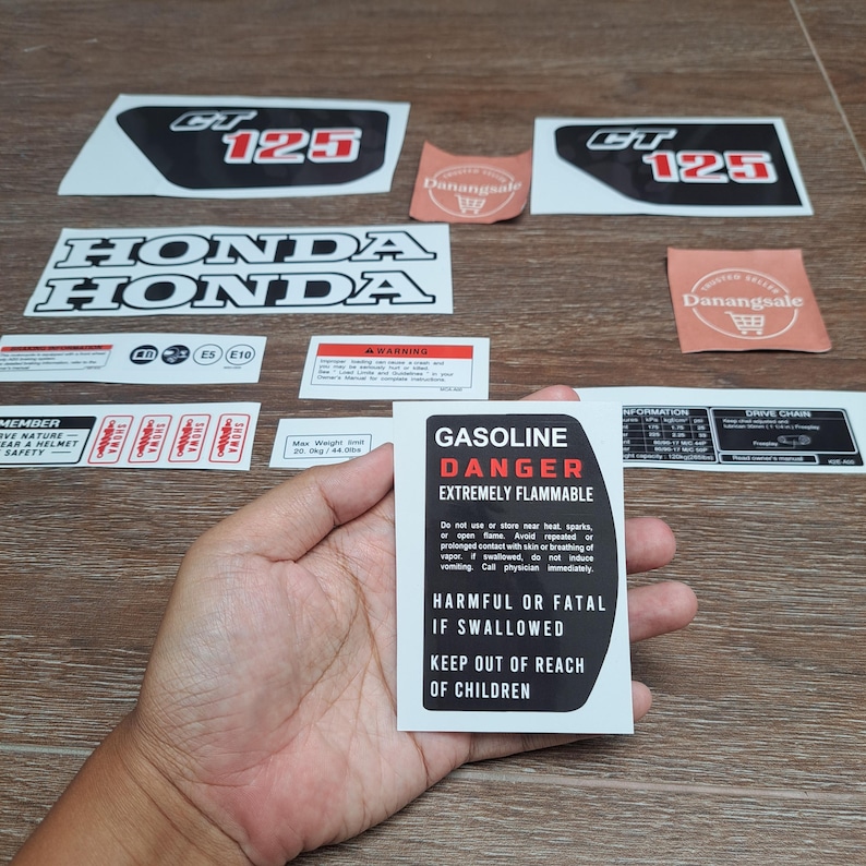 Sticker Decal Honda CT 125 CT Hunter Cub 2023 Side Cover Fuel Gas Tank ...