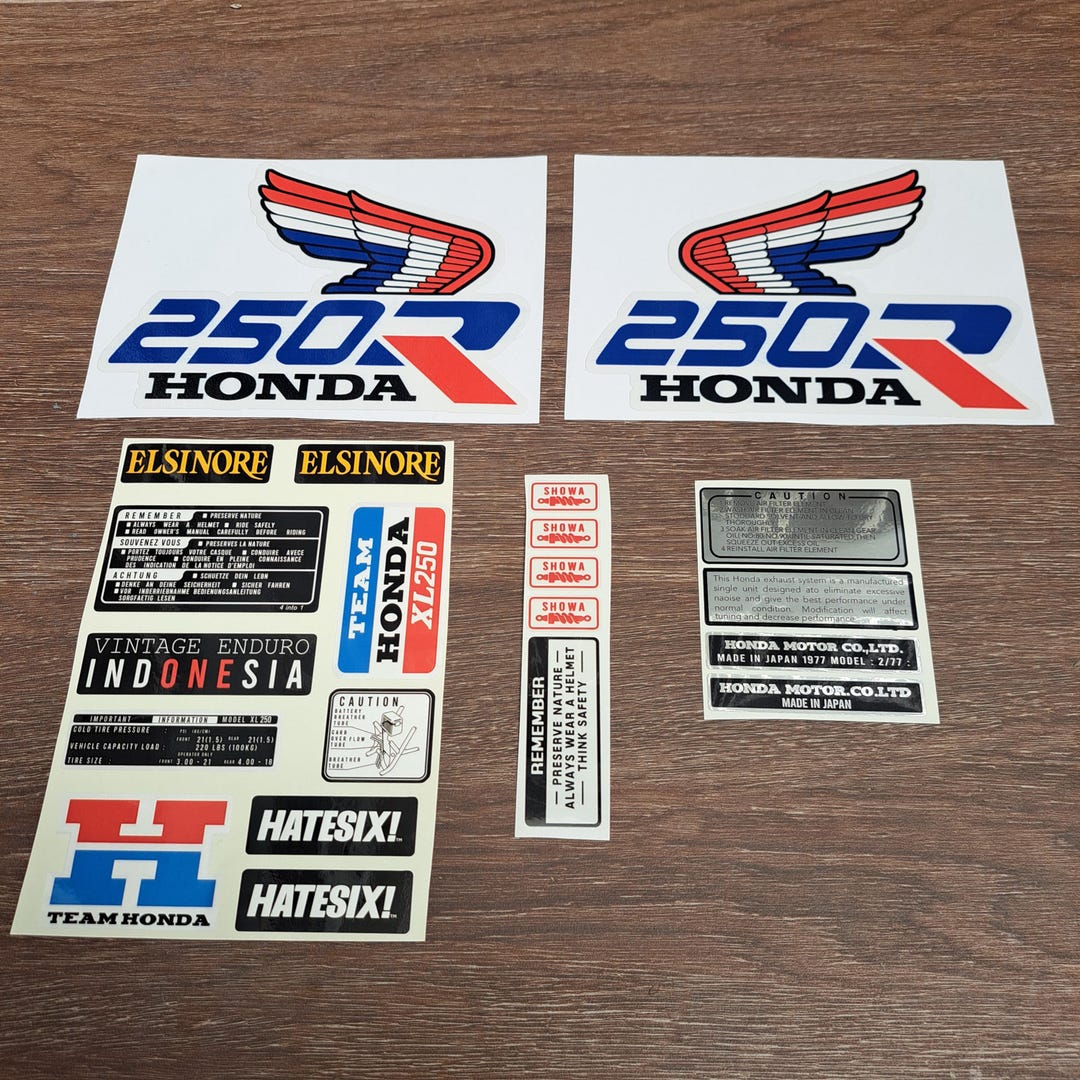 Sticker Decal Honda XL 250R 1987 Side Cover Fuel Gas Tank - Etsy