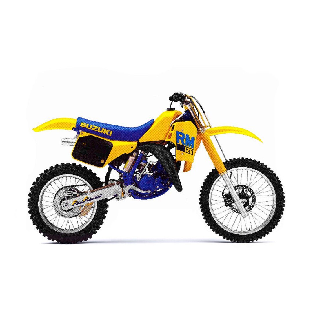 Sticker Decal Suzuki RM125 RM 125 1988 Side Cover Fuel Gas Tank - Etsy ...
