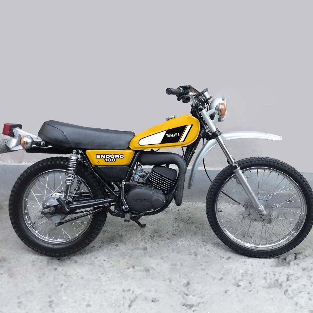 Sticker Decal Yamaha DT100 1981 White Black Side Cover Fuel Gas Tank - Etsy