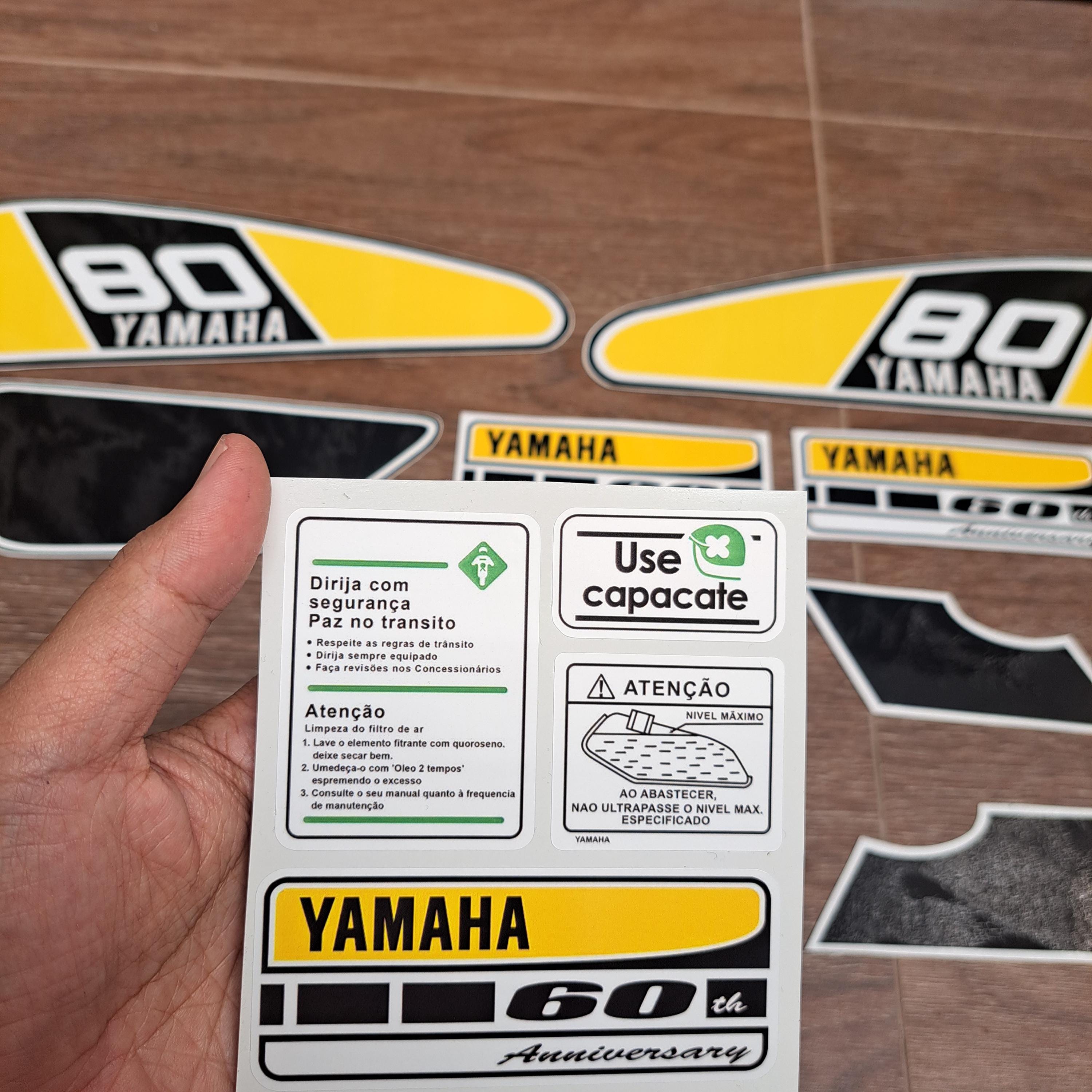 Sticker Decal Yamaha GT80 GT 80 1976 Minitrail Side Cover Fuel Gas Tank ...