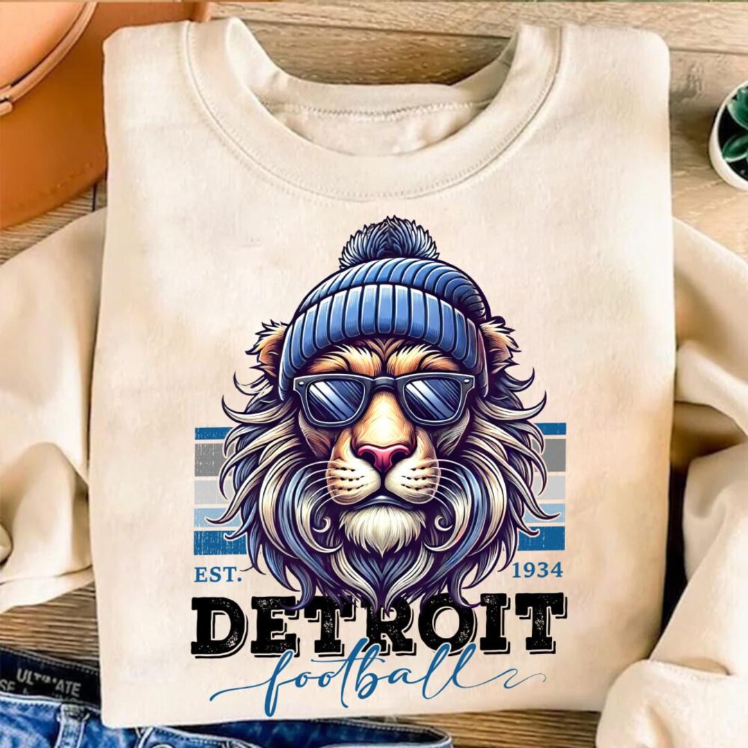 Retro Detroit Football Png, Detroit Png, Lions Shirt Png, Lions Mascot ...