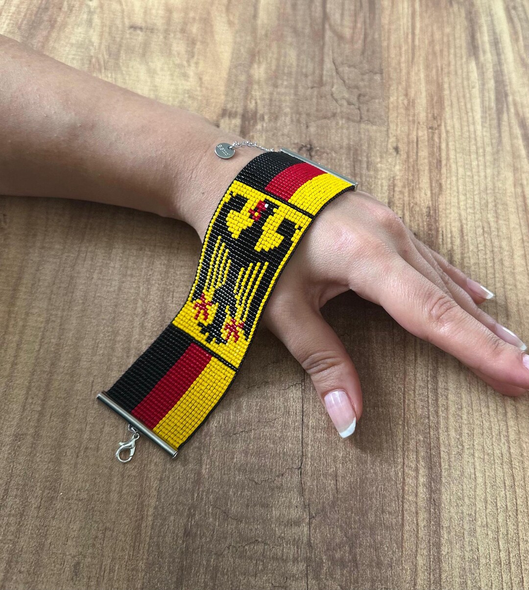 Handmade Germany Arma Miyuki Bracelet, Coat of Arms of Germany Loom ...