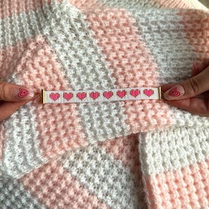 Heart Miyuki Bead Bracelet Pattern, Heart Loom Bracelet PDF Pattern ...
