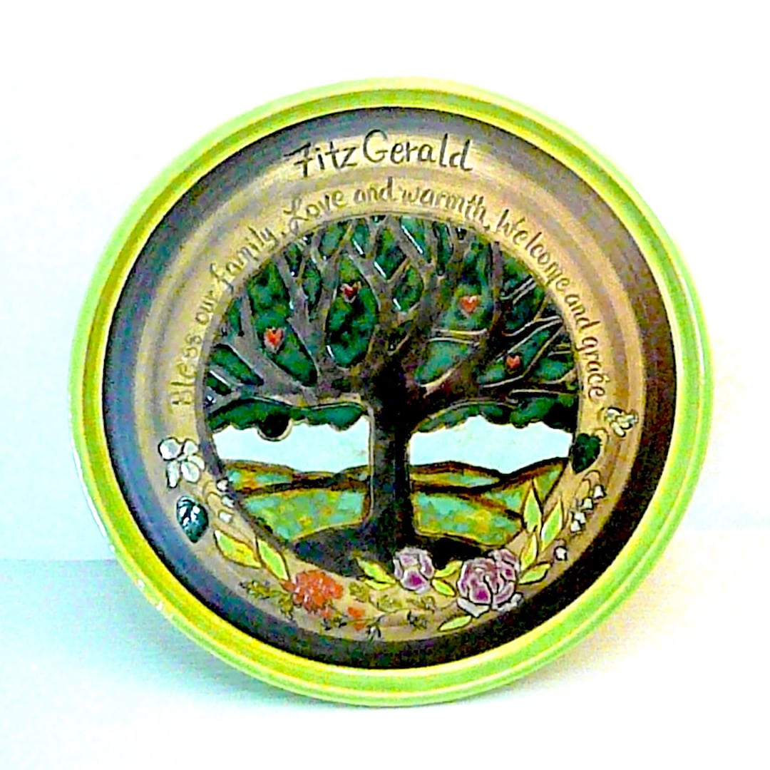 FAMILY TREE PLATTER, Selected Favorite Family Flowers....free Shipping ...