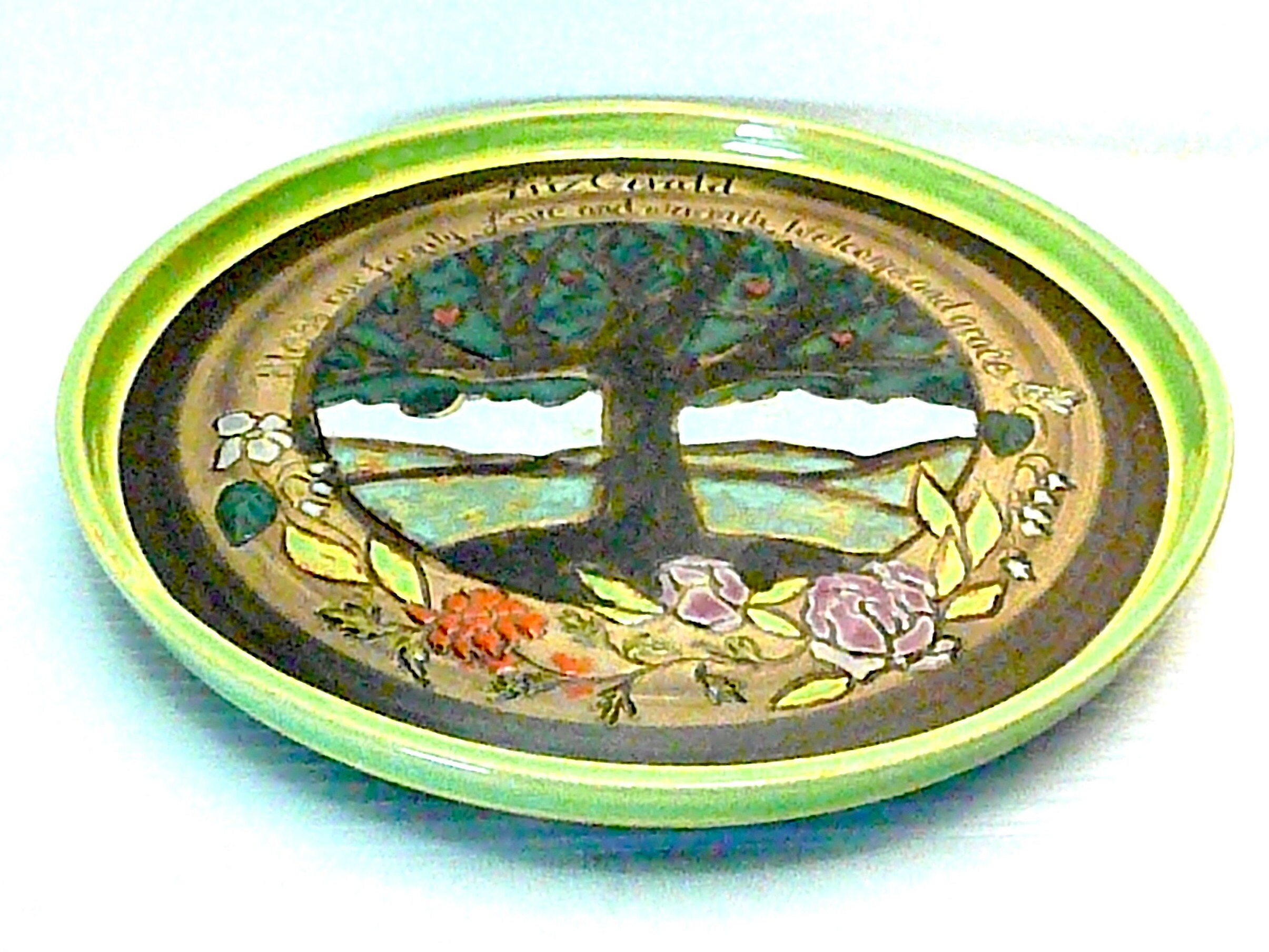 FAMILY TREE PLATTER, Family Flowers Design - Etsy