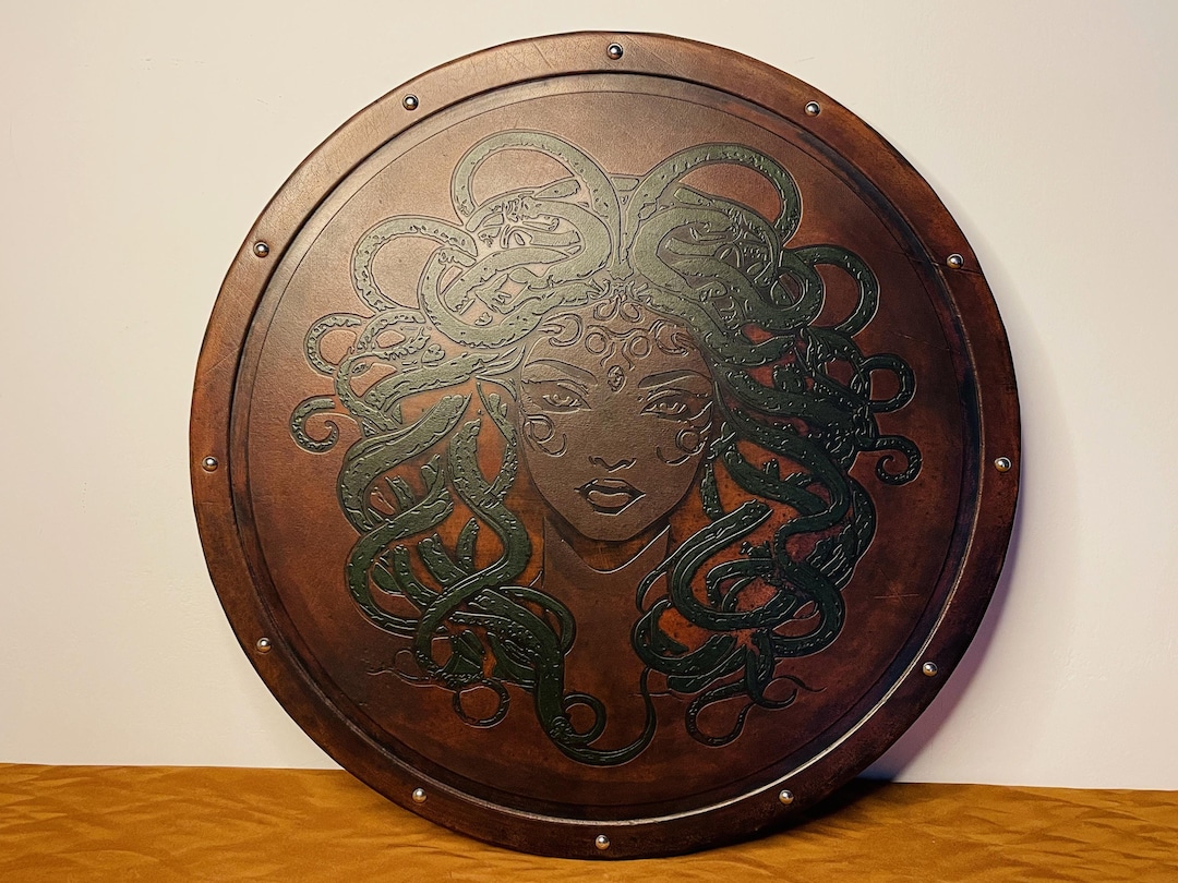 Medusa Greek Mythology Leather Shield - Etsy