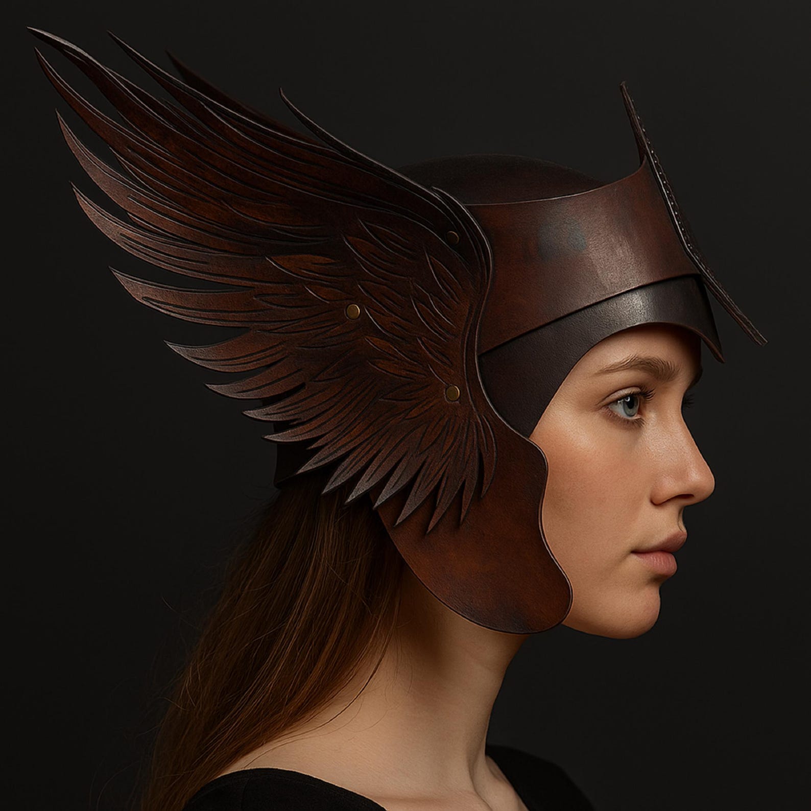Leather Valkyrie Wing Headdress & Viking Corset Belt | Cosplay Roleplay ...