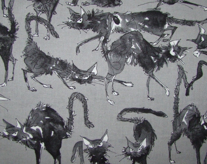 Ghastlies Sebastian Cat Ghastly in Smoke 1/2 Yard -OOP Hard to Find - Etsy