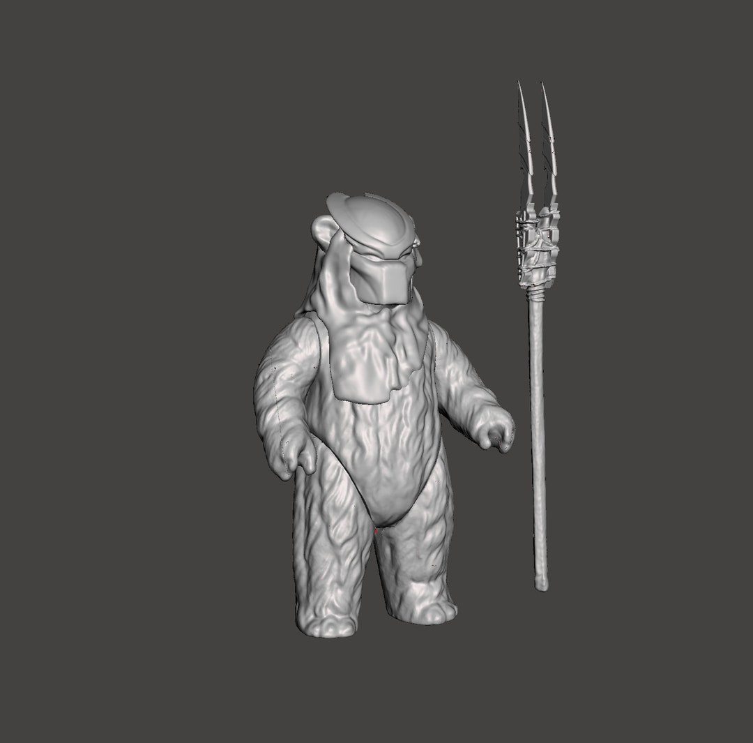 Star Wars Ewok (predator Ewok), 3D Printed Custom Model Action Figure ...