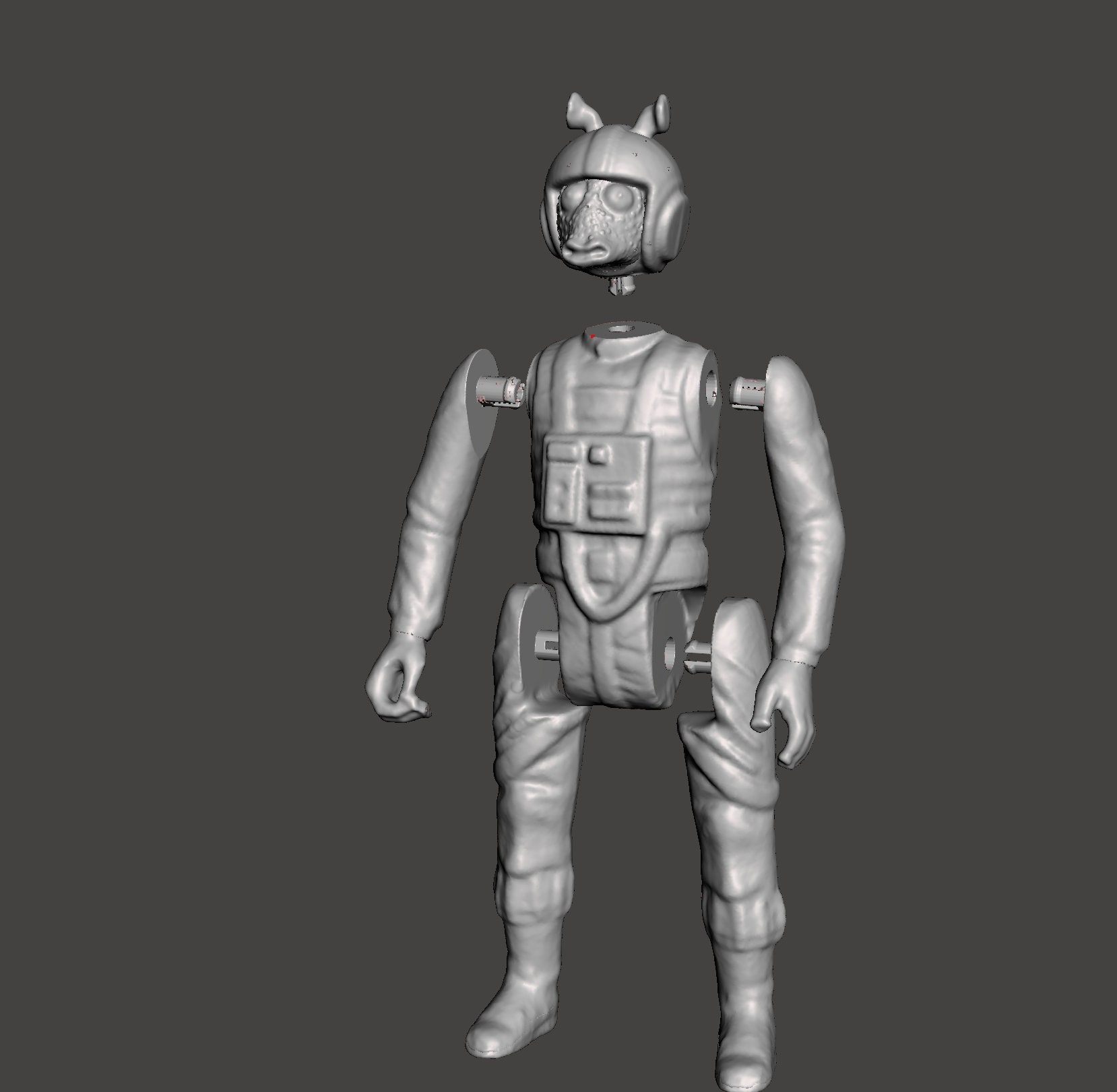 Star Wars Rodian greedo Alien X-winf Pilot, 3D Printed Custom Model ...