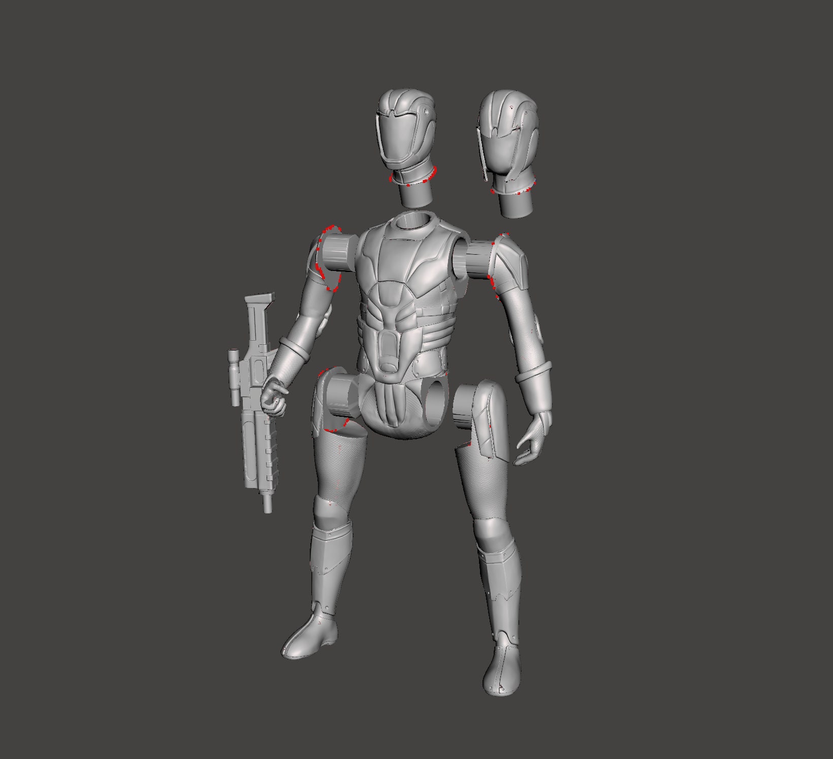 Star Wars Sith Trooper 3D Printed Custom Model Figure Kit - Etsy