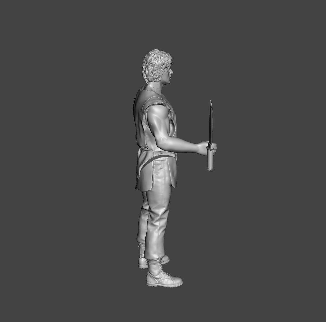 Rambo First Blood Film Action Figure. Stallone Canvas Poncho, Vintage ...